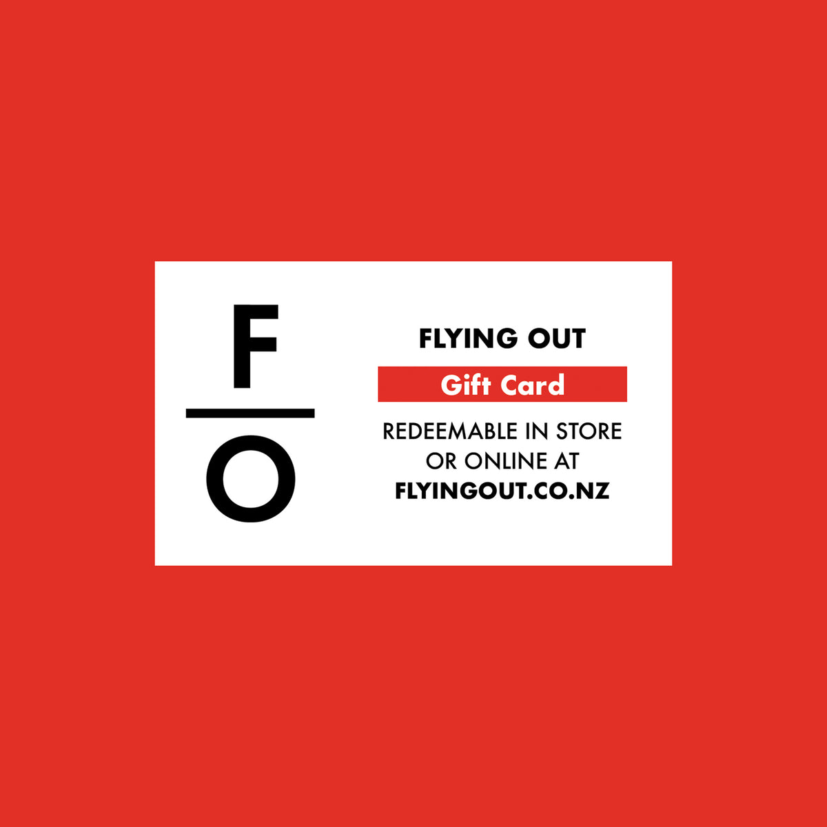 FLYING OUT - Flying Out Gift Card/Voucher